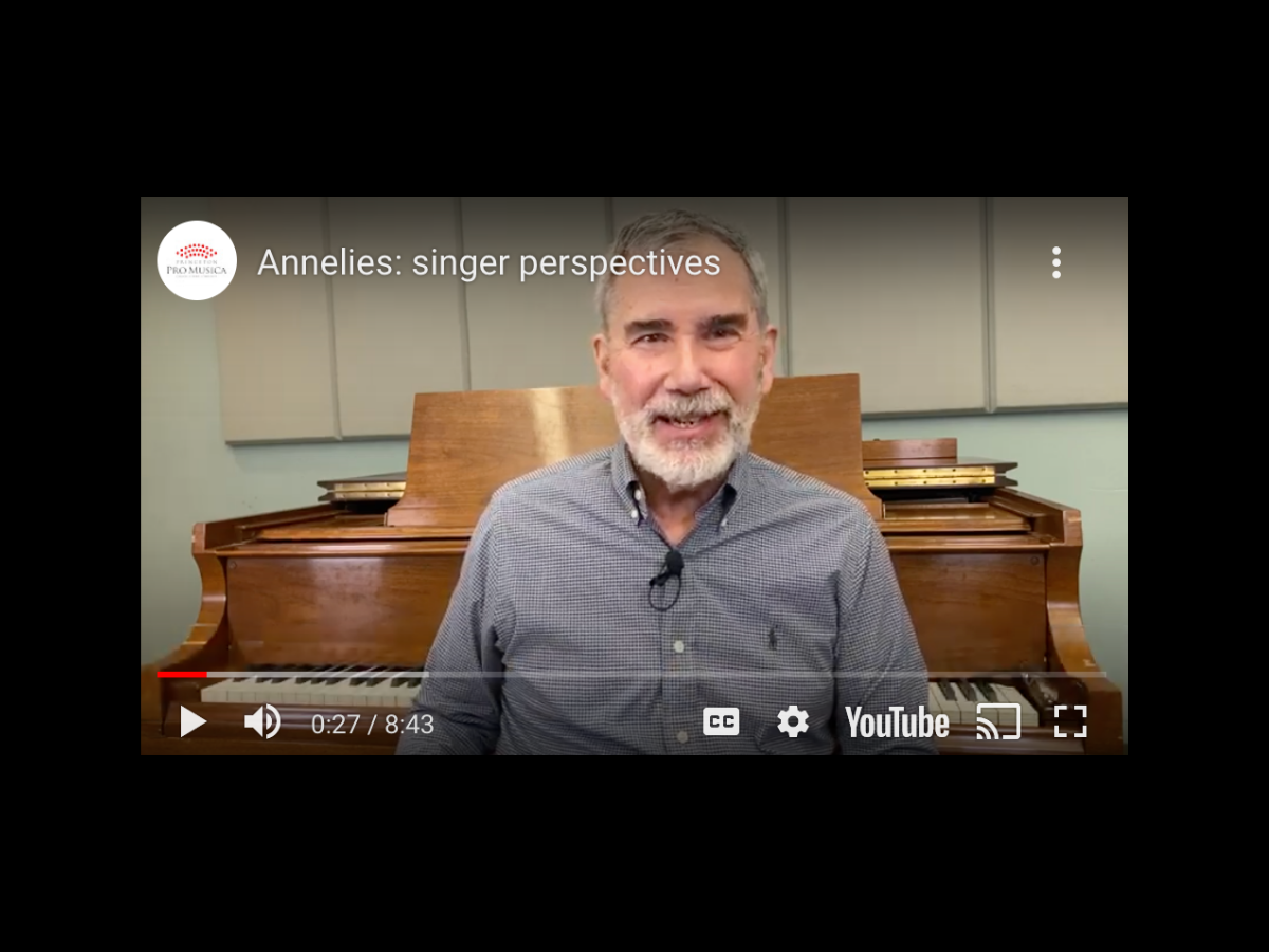 PPM Singers Share 'Annelies' Perspectives - Princeton Pro Musica